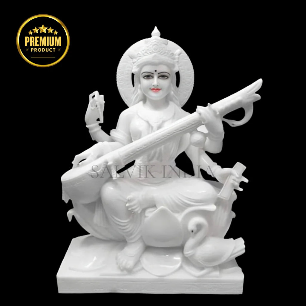 Handcrafted Marble Saraswati Murti for Pooja Room | Salvik – Salvik ...