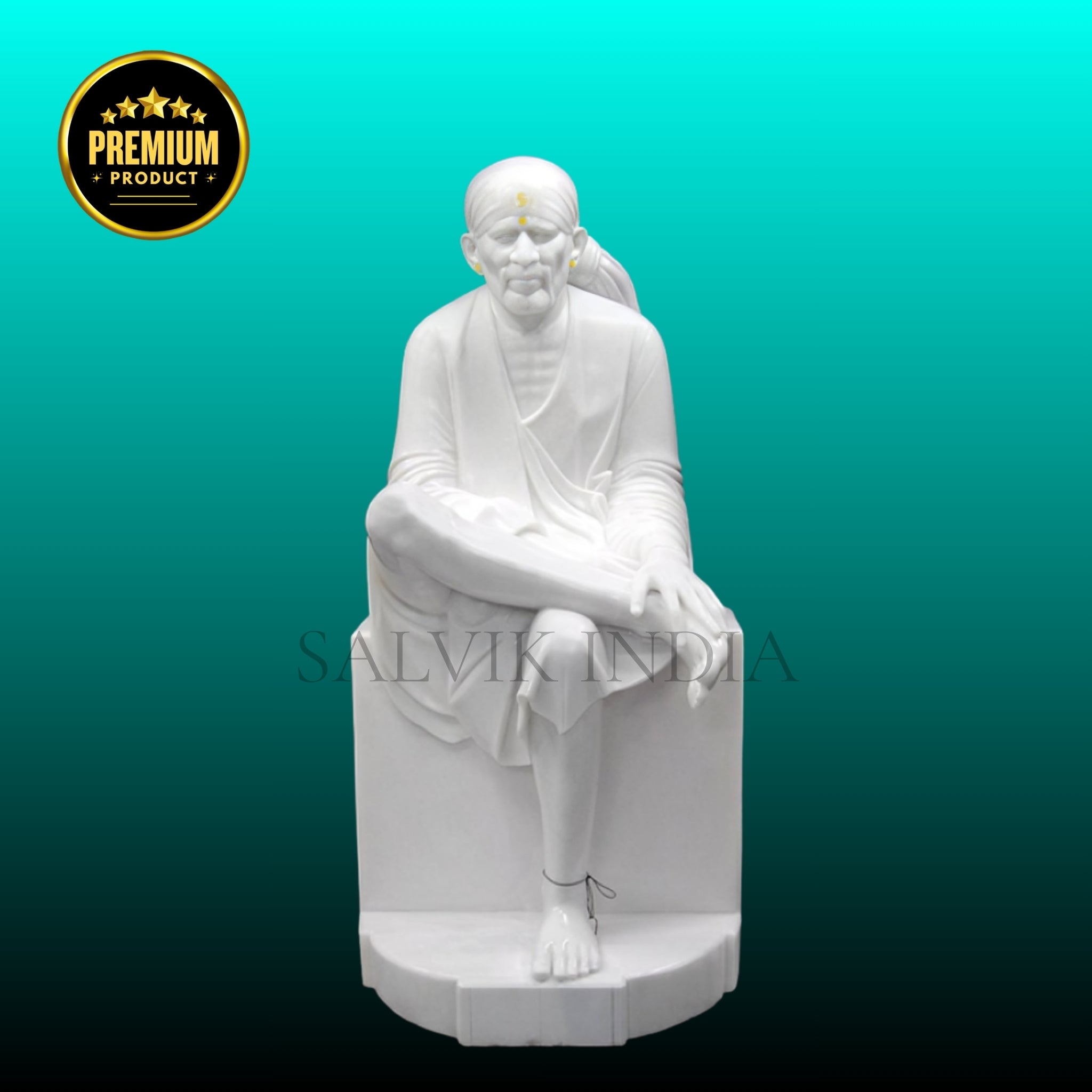 Sai Baba Marble Murti | Premium White Marble Idol for Home & Temple ...